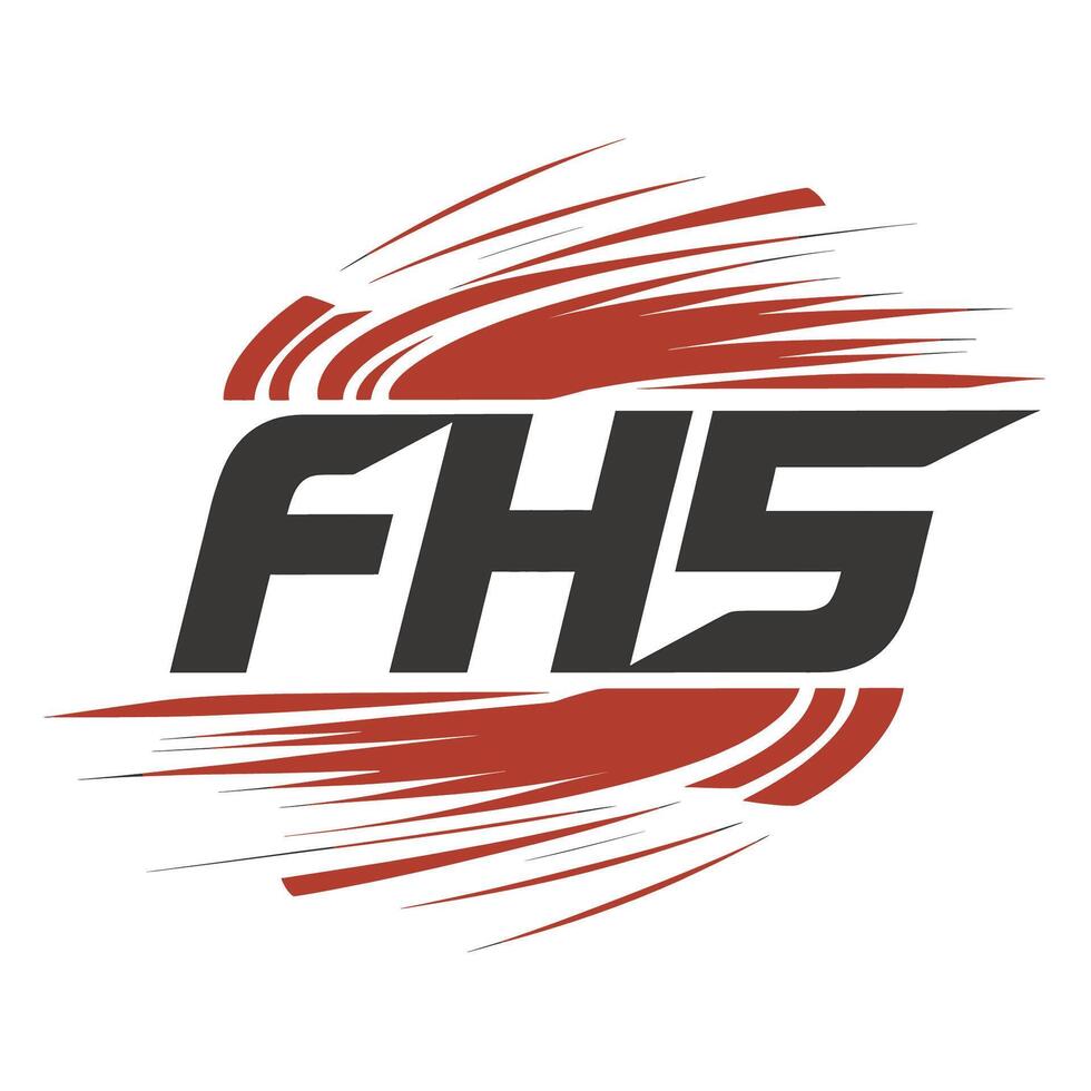 el fhs logo con un rojo y negro ola 51782392 Vector en Vecteezy
