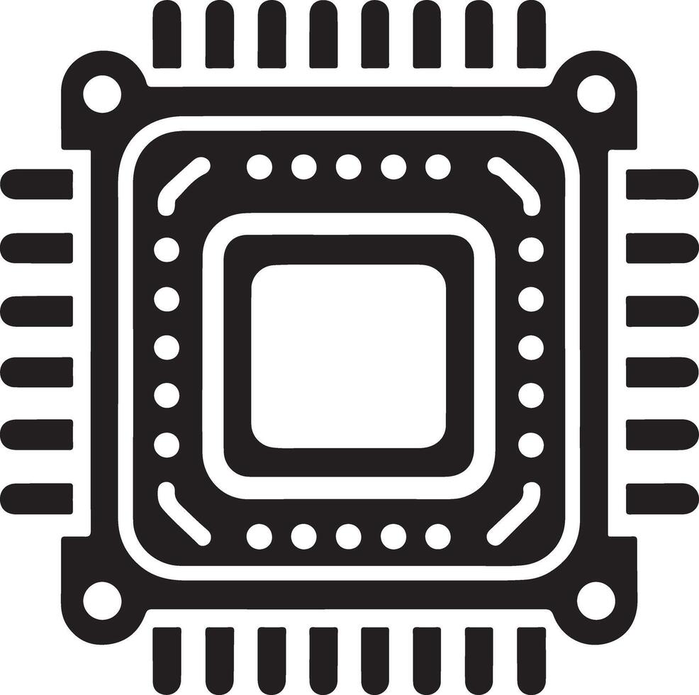 Cpu silhouette icon or processor 51783020 Vector Art at Vecteezy Cpu silhouette icon or processor 51783020 Vector Art at Vecteezy