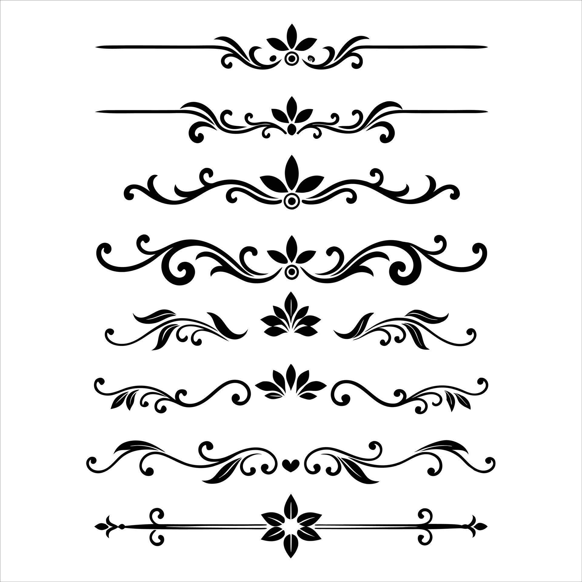Decorative scroll design elements 51784485 Vector Art at Vecteezy
