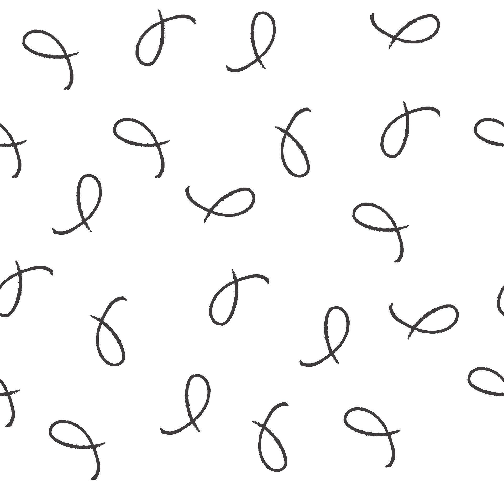 Seamless hand-drawn loop pattern with black lines on a white background ...