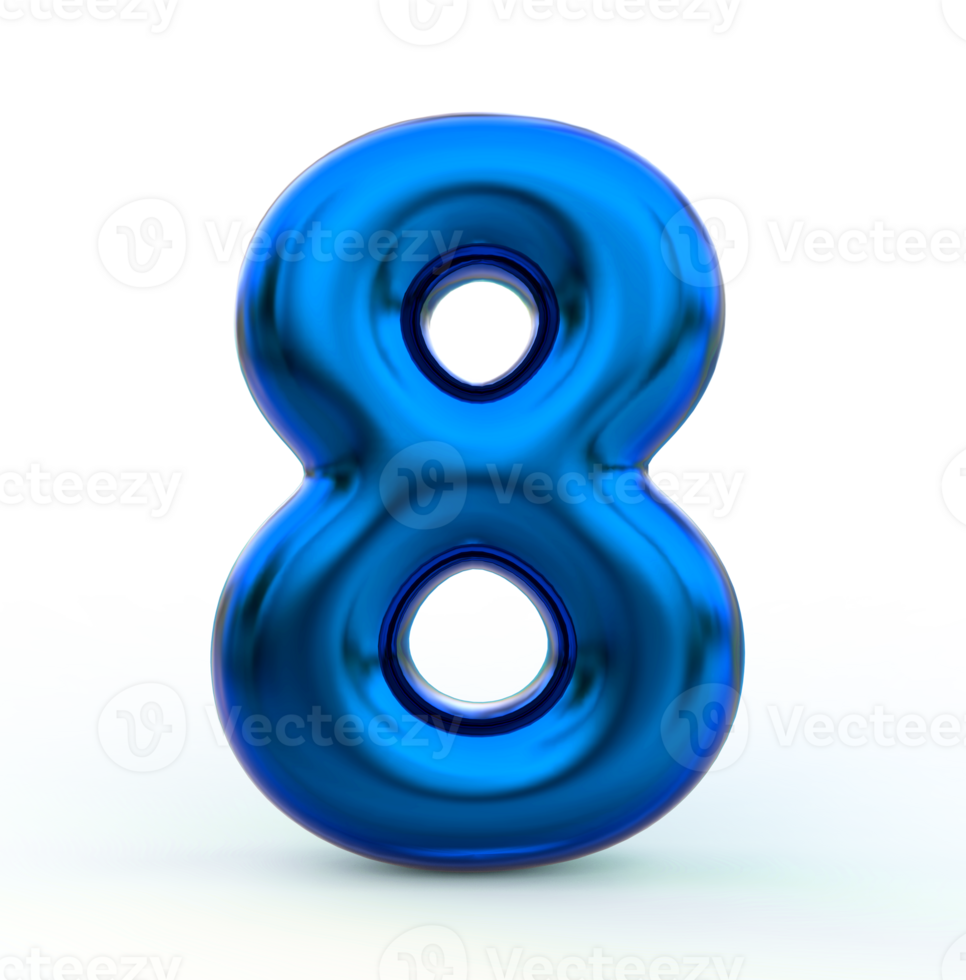 Blue Number 8 51785482 PNG