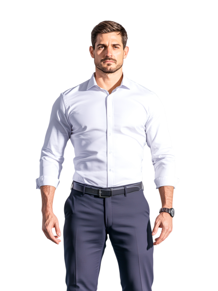 Professional Man in White Dress Shirt and Dark Pants 51790006 PNG