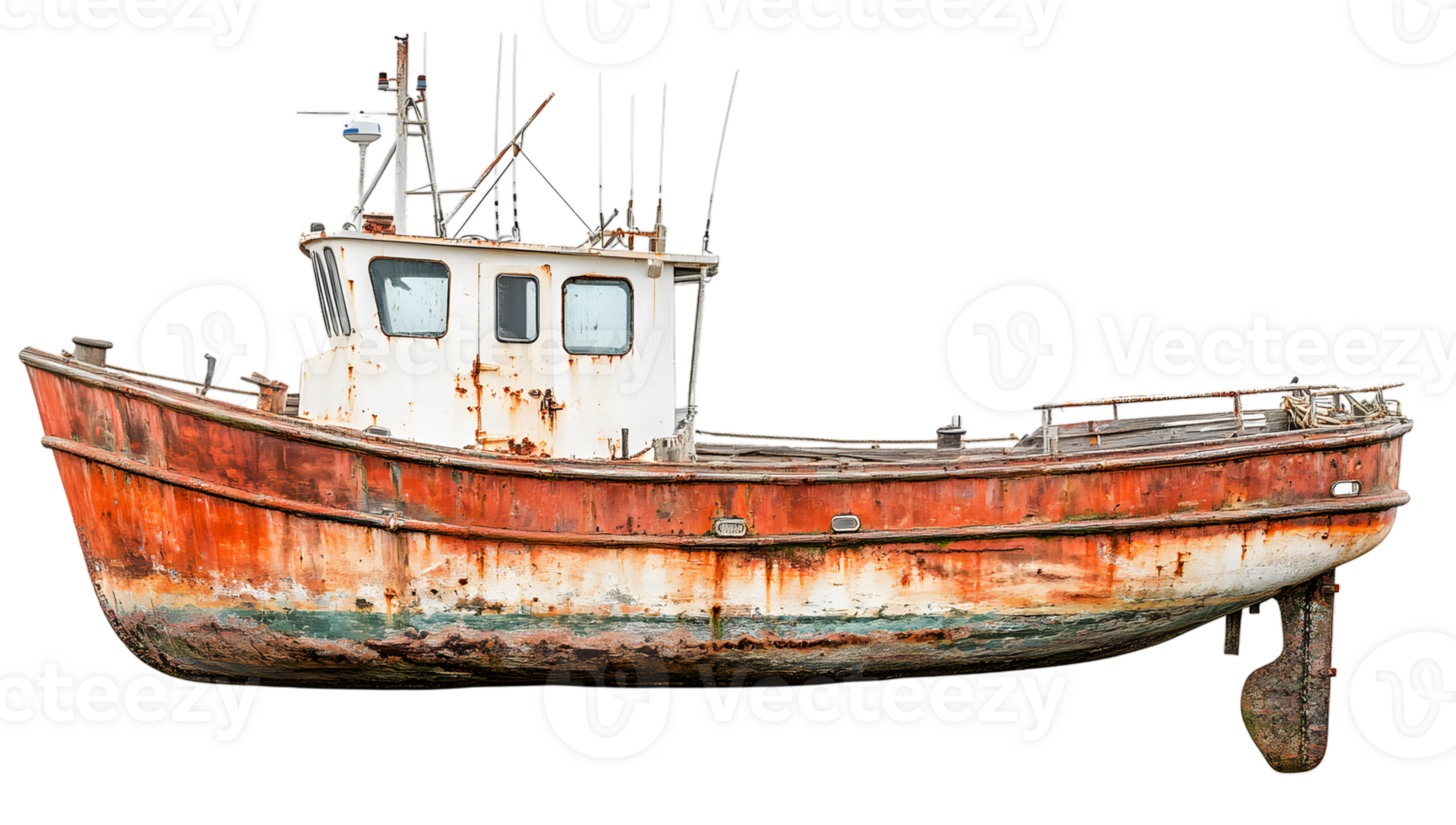 ein rostig Boot ist Sitzung auf das Wasser 51797798 PNG