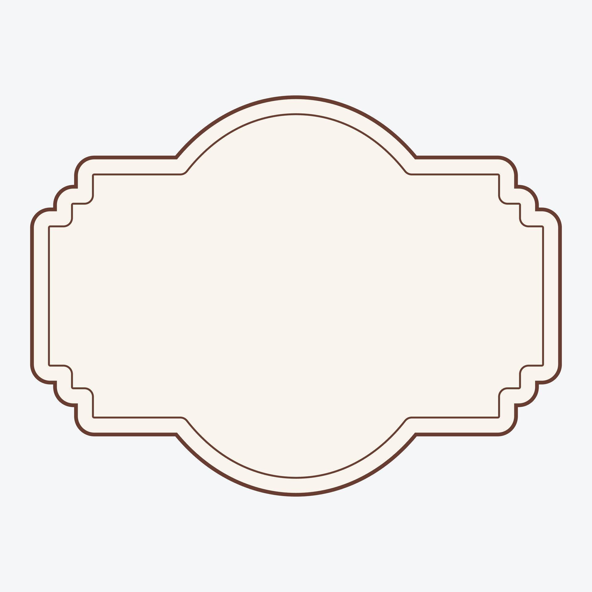 A decorative blank label design with an ornate border for various uses ...