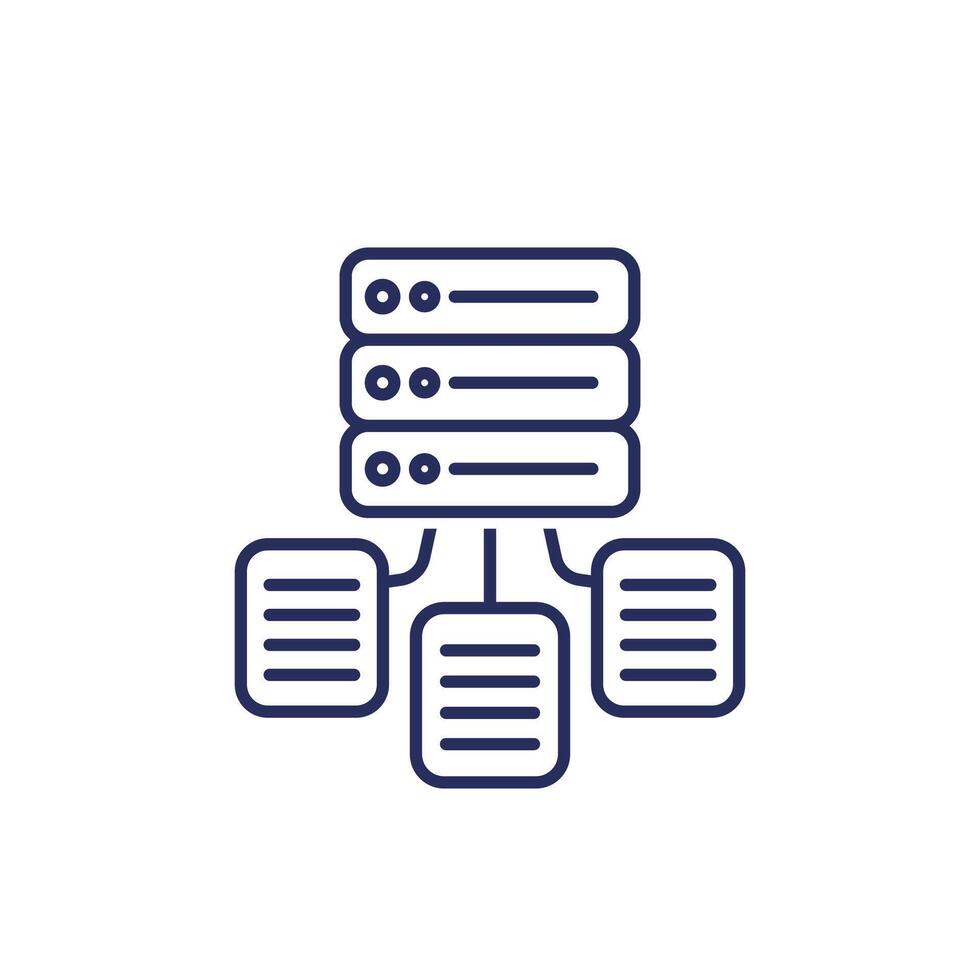 data source icon, data management line 51801294 Vector Art at Vecteezy