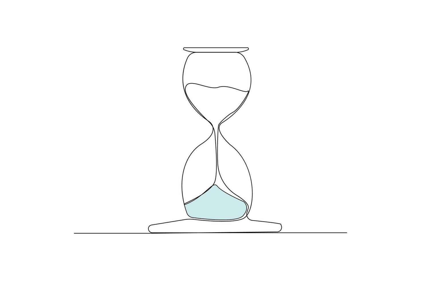 Simple Hand Drawn Hourglass One Line Art Drawing Hourglass Continuous Outline 51805635 Vector