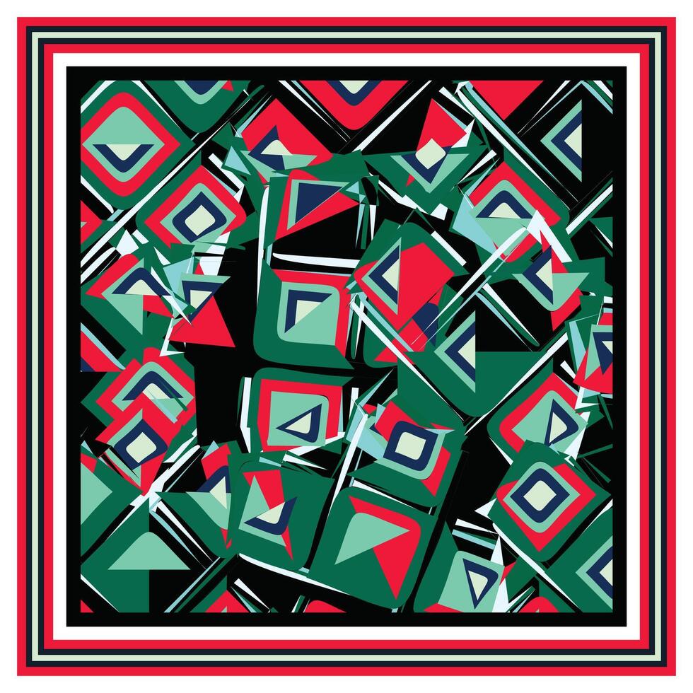 Abstract Geometric Print Pattern with Exotic Background, Seamless ...