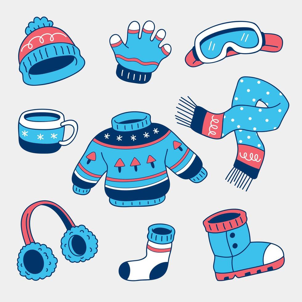 Winter Element Set 51809080 Vector Art at Vecteezy