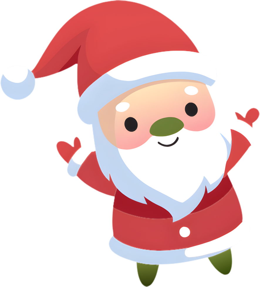 Santa Cartoon Character Spreads Holiday Joy With Big Smile 51816838 Png