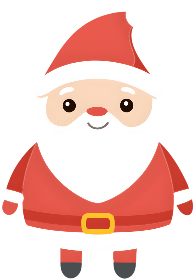 Festive Santa Cartoon Spreads Christmas Happiness And Joyful Smiles