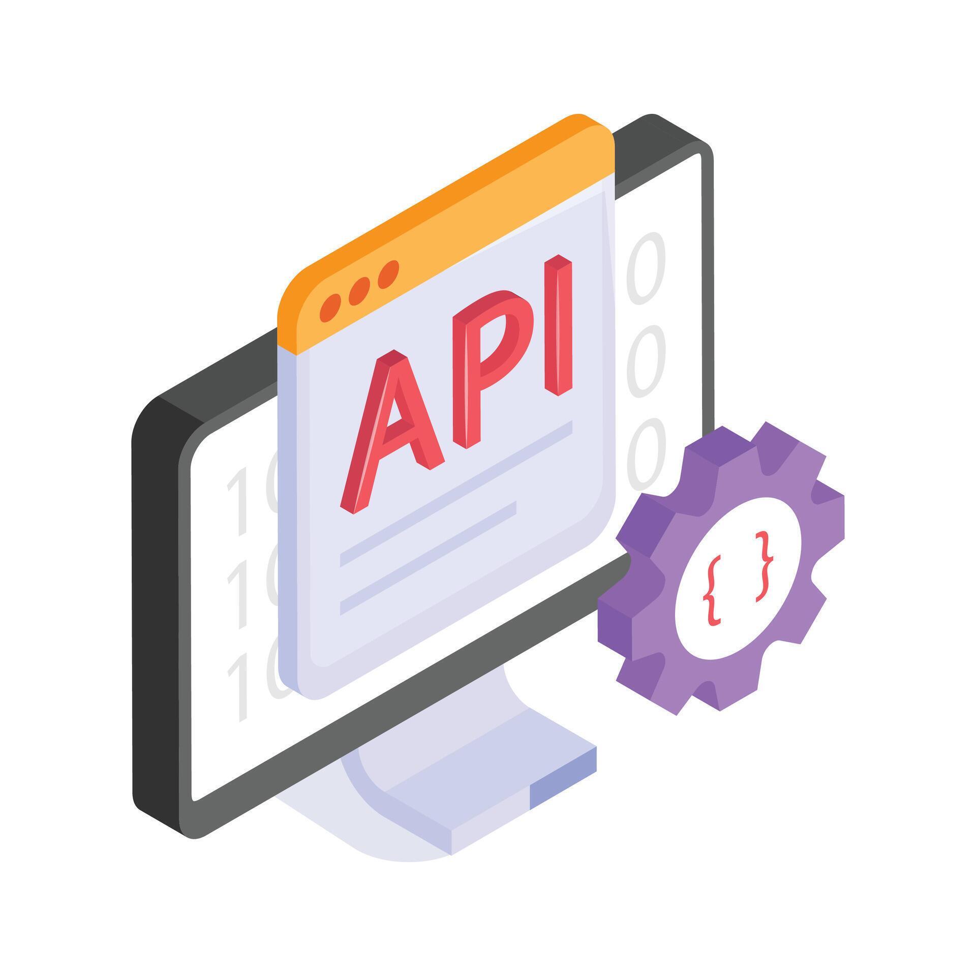 An isometric icon of api integration 51826260 Vector Art at Vecteezy