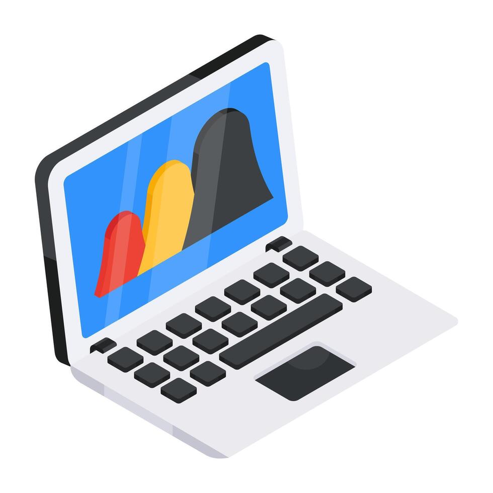 A flat design, icon of online chart 51841403 Vector Art at Vecteezy