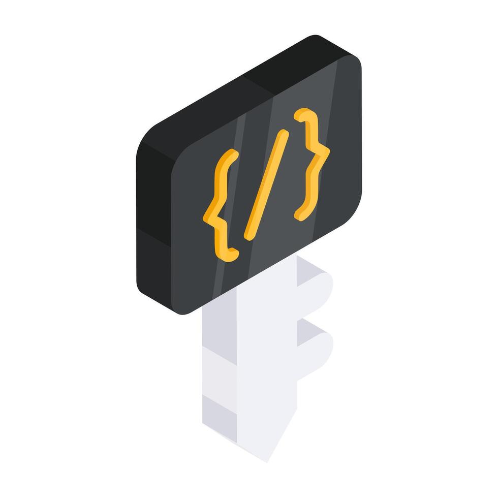 Perfect design icon of coding key 51841512 Vector Art at Vecteezy