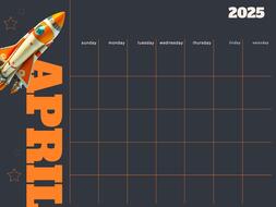 space theme calendar 2025 template design ideas 51844199 Template