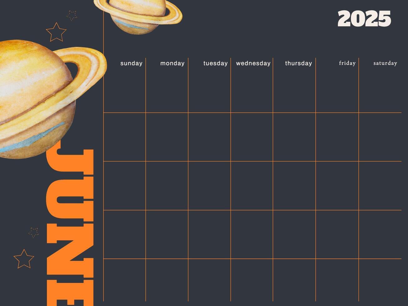 space theme calendar 2025 template design ideas 51844199 Template