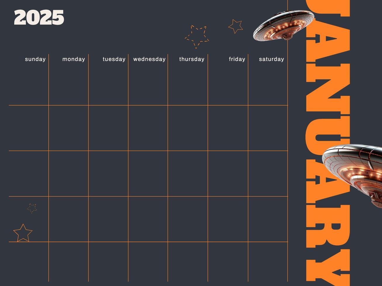 space theme calendar 2025 template design ideas 51844199 Template