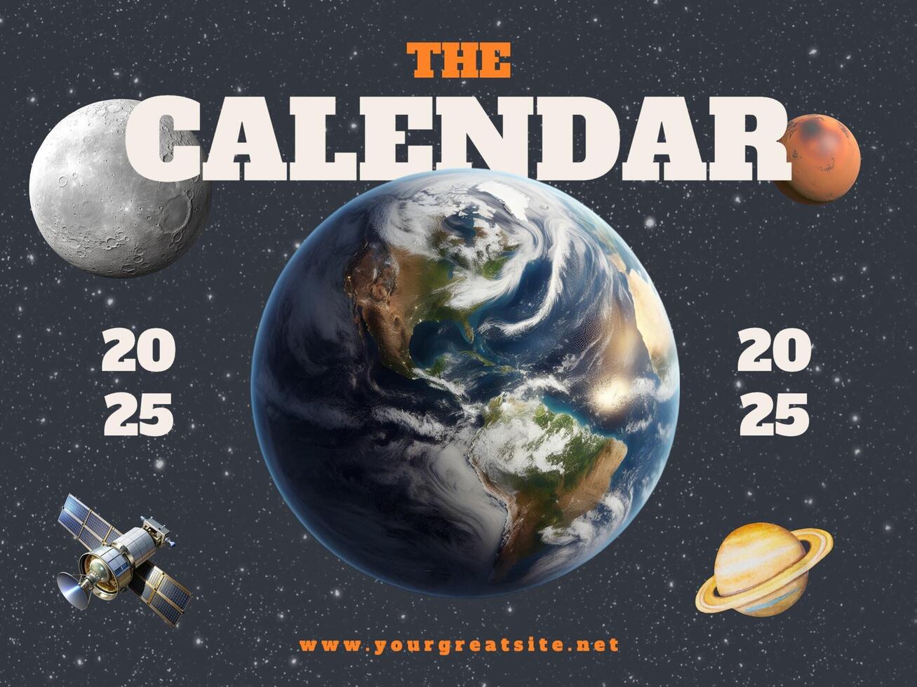 space theme calendar 2025 template design ideas 51844199 Template