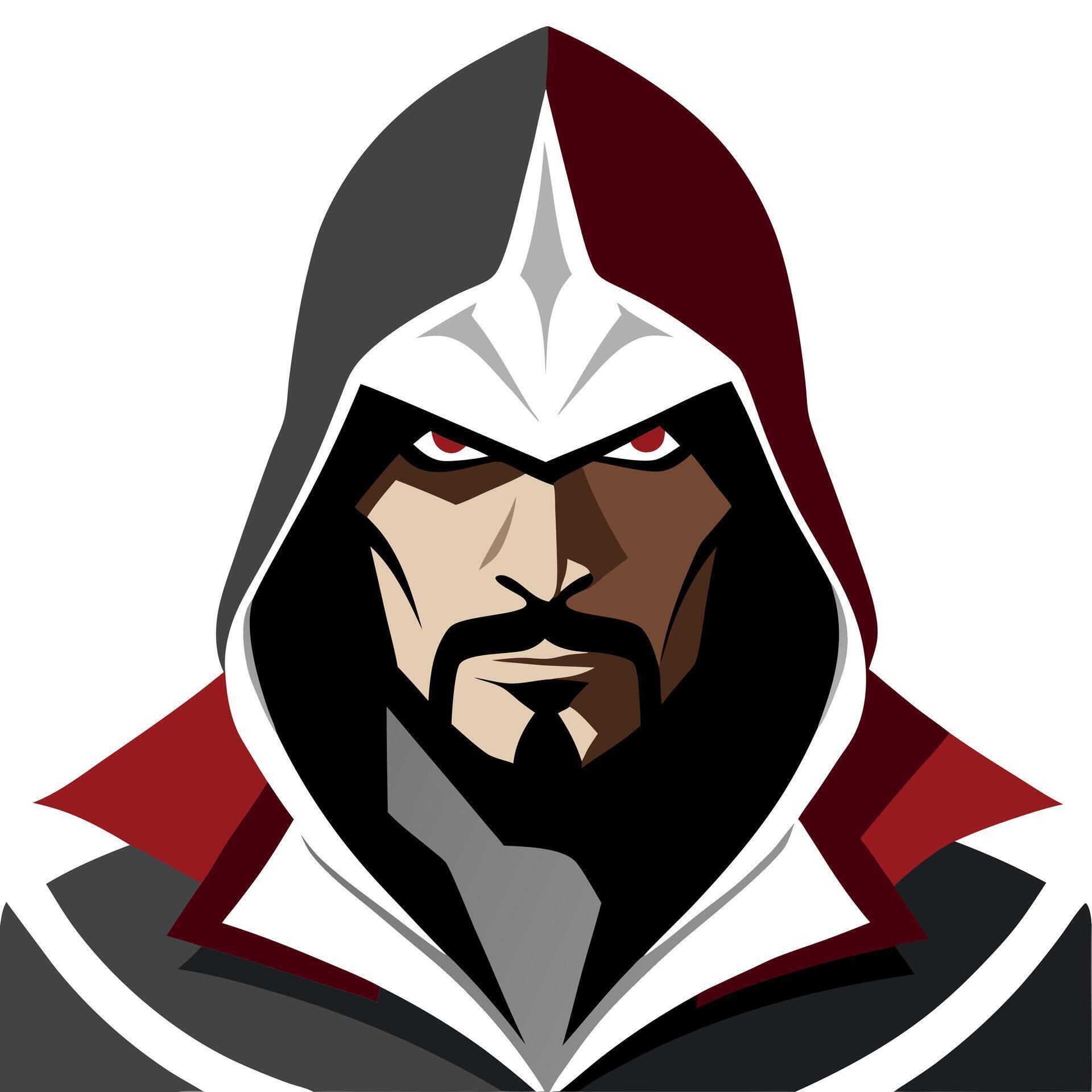 Assassin Logo With Hoodie And Red Eyes 51859131 Vector Art At Vecteezy