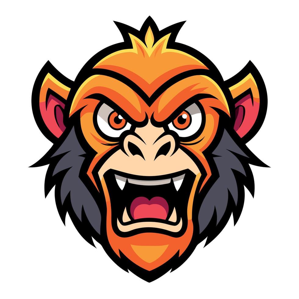 Angry monkey head illustration 51860623 Vector Art at Vecteezy Angry monkey head illustration 51860623 Vector Art at Vecteezy