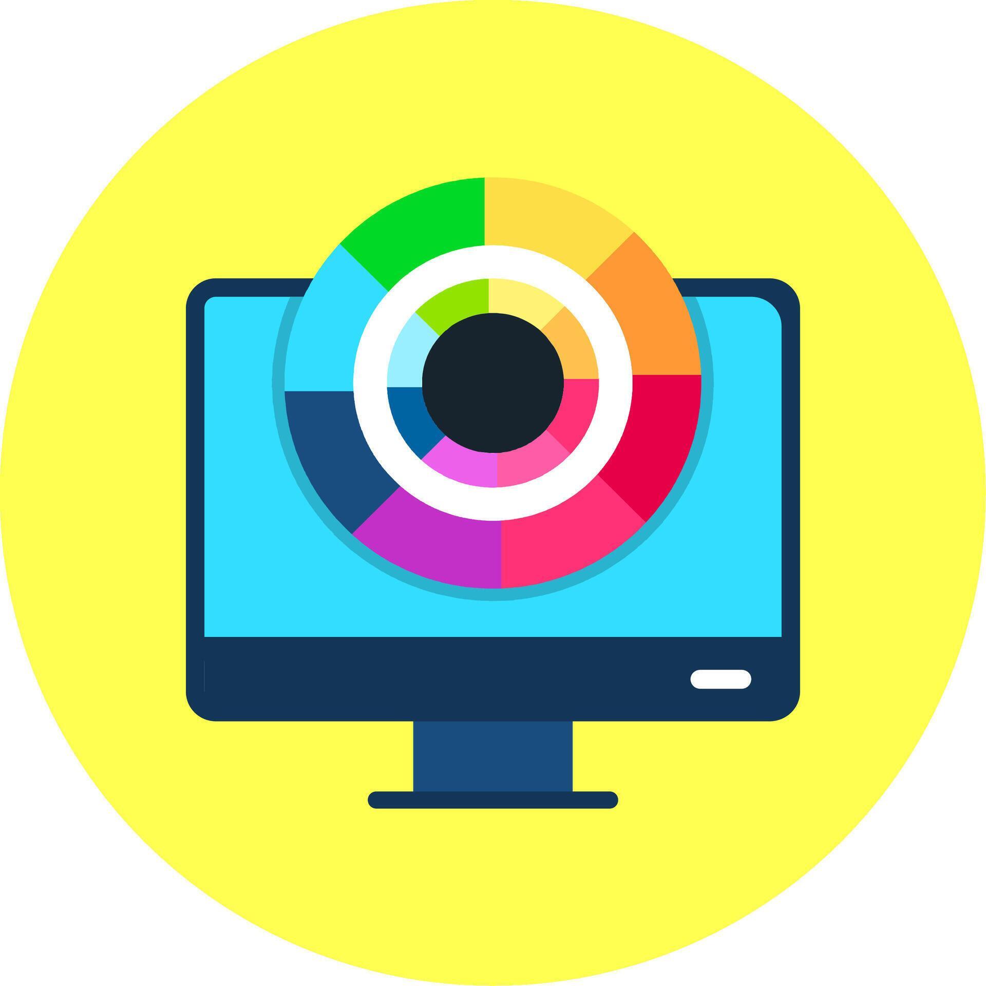 Color Wheel Flat Multi Color Icon 51862929 Vector Art at Vecteezy