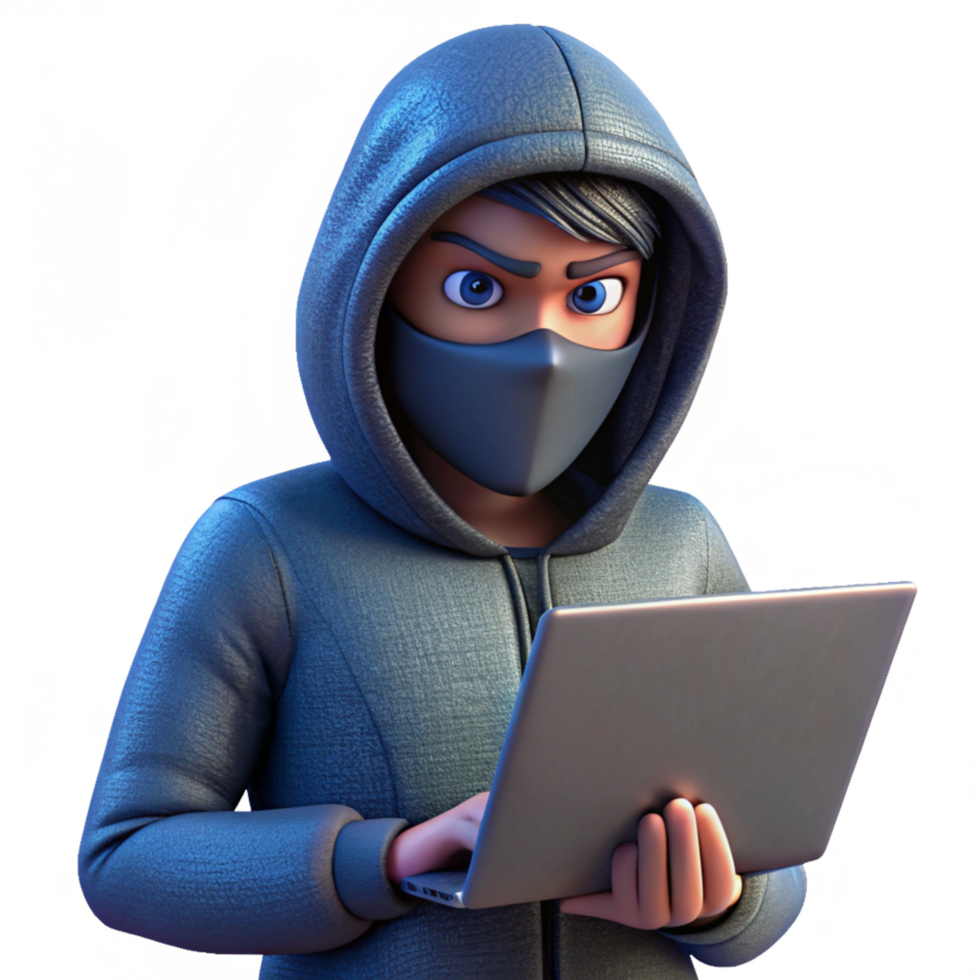 Hooded Hacker with Mask Typing on Computer 51869000 PNG Hooded Hacker with Mask Typing on Computer 51869000 PNG
