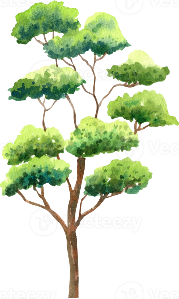 A tree stands tall with lush green leaves and a sturdy trunk, hand ... A tree stands tall with lush green leaves and a sturdy trunk, hand ...