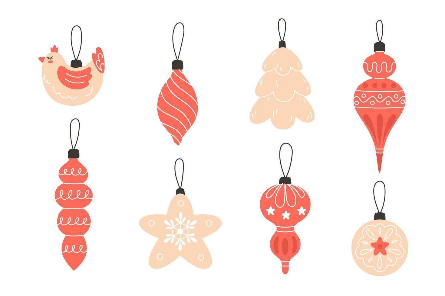 Set of Christmas Glass Tree Ornaments 51889895 Vector Art at Vecteezy