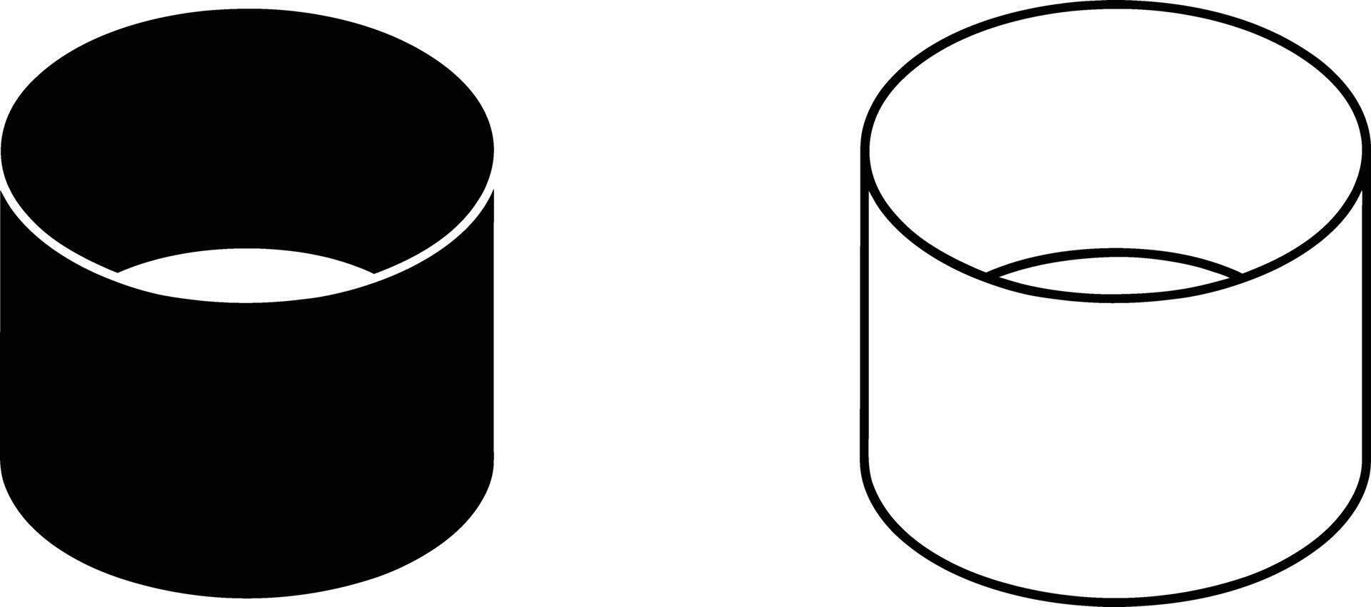 Black and White Cylindrical Shape Illustration 51892171 Vector Art at ...