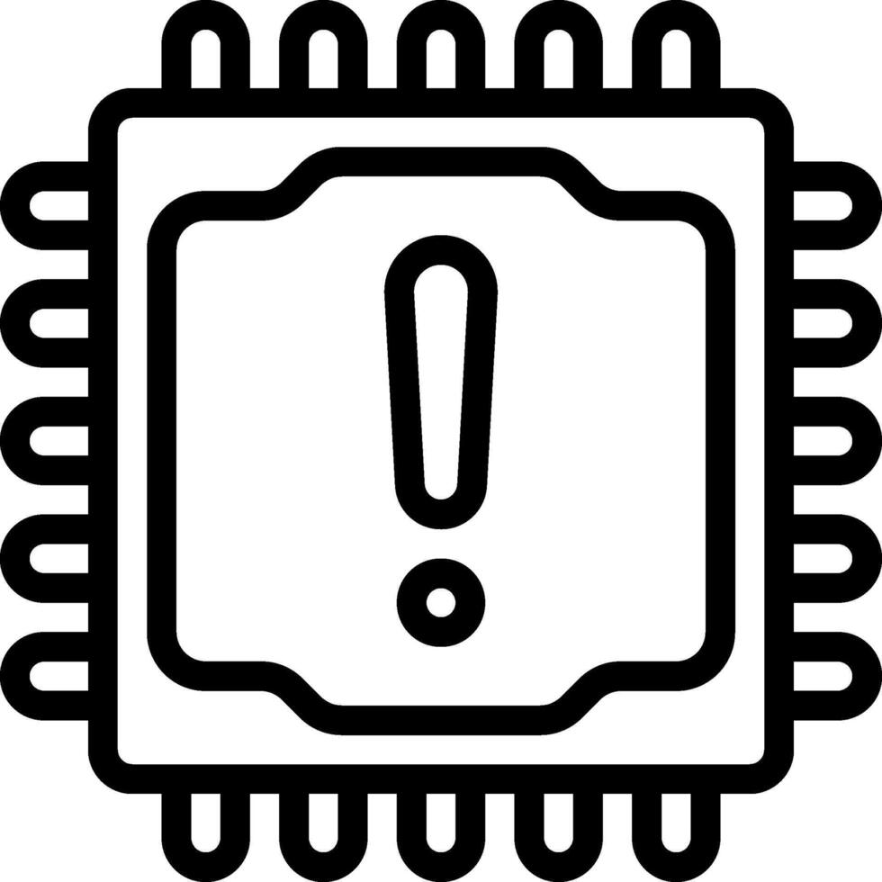 A black and white image of a computer processor 51932296 Vector Art at ...