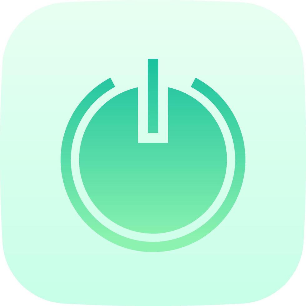 A green power button icon on a white background 51938836 Vector Art at ...