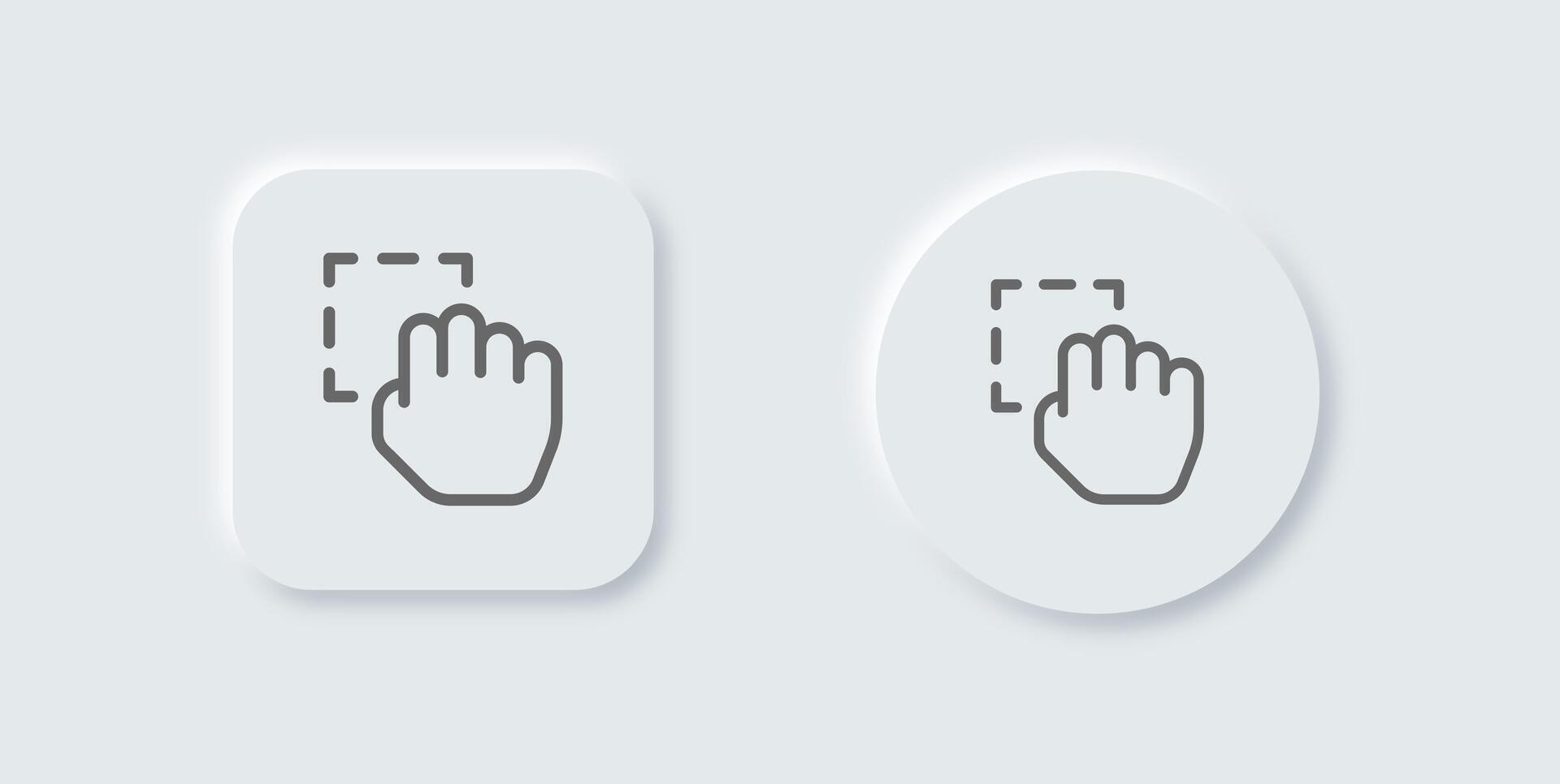 Drag Line Icon In Neomorphic Design Style Cursor Signs Illustration