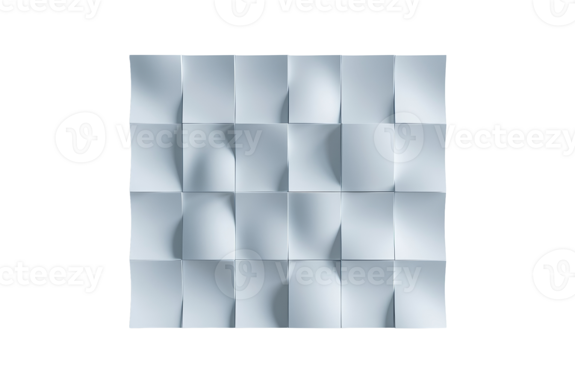 Abstract 3d Geometric Pattern With Grid Of Cubic Shapes In White And Gray Tones Modern