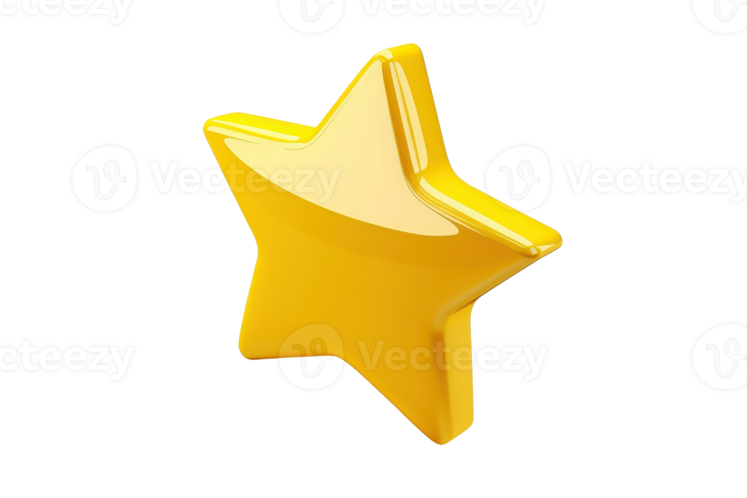 Shiny yellow star icon isolated on a transparent background. perfect ...
