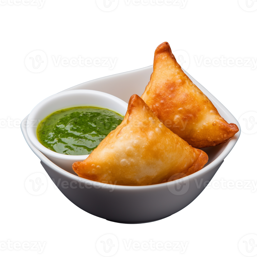 Samosa With Green Chutney