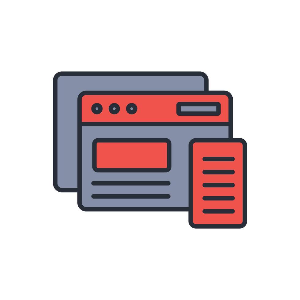 responsive design icon. .Editable stroke.linear style sign for use web design,logo.Symbol ...