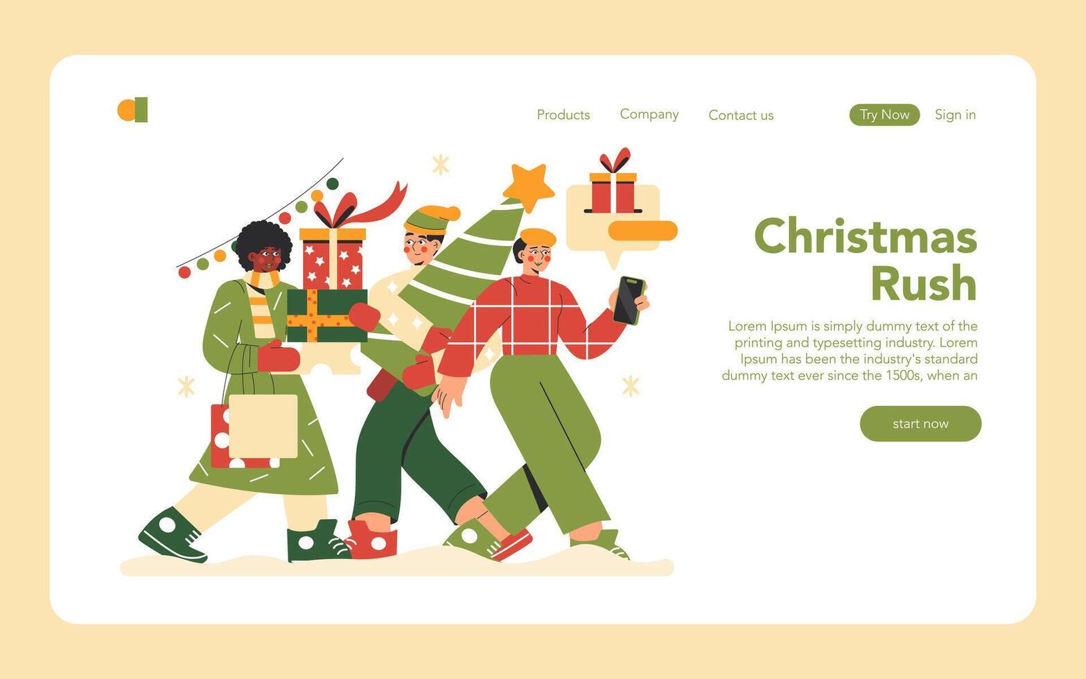 Christmas. Flat Illustration 51969561 Vector Art at Vecteezy