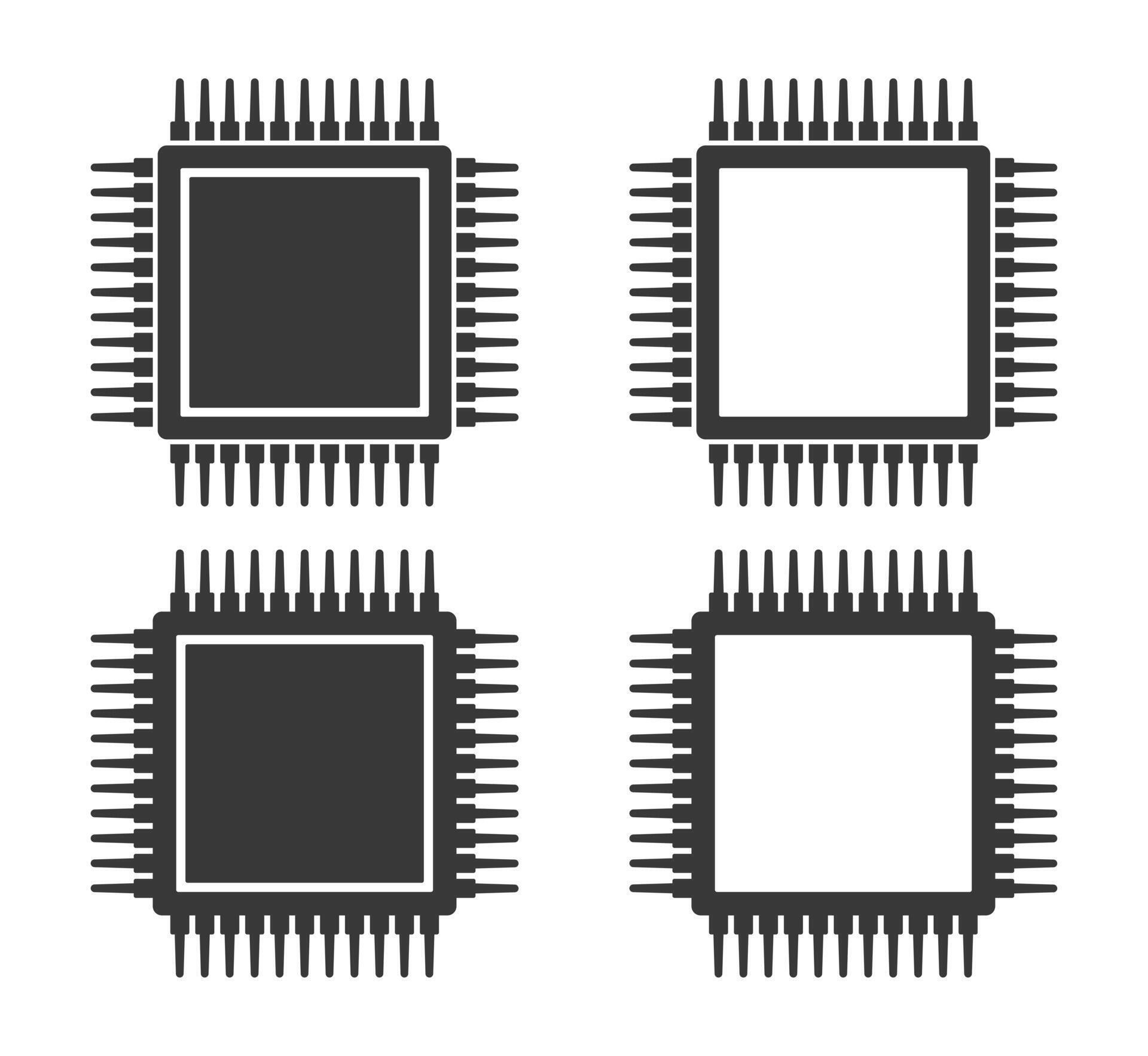 Ai Cpu Gpu Microchip Icon Machine Learning Micro Chip Symbol Ml
