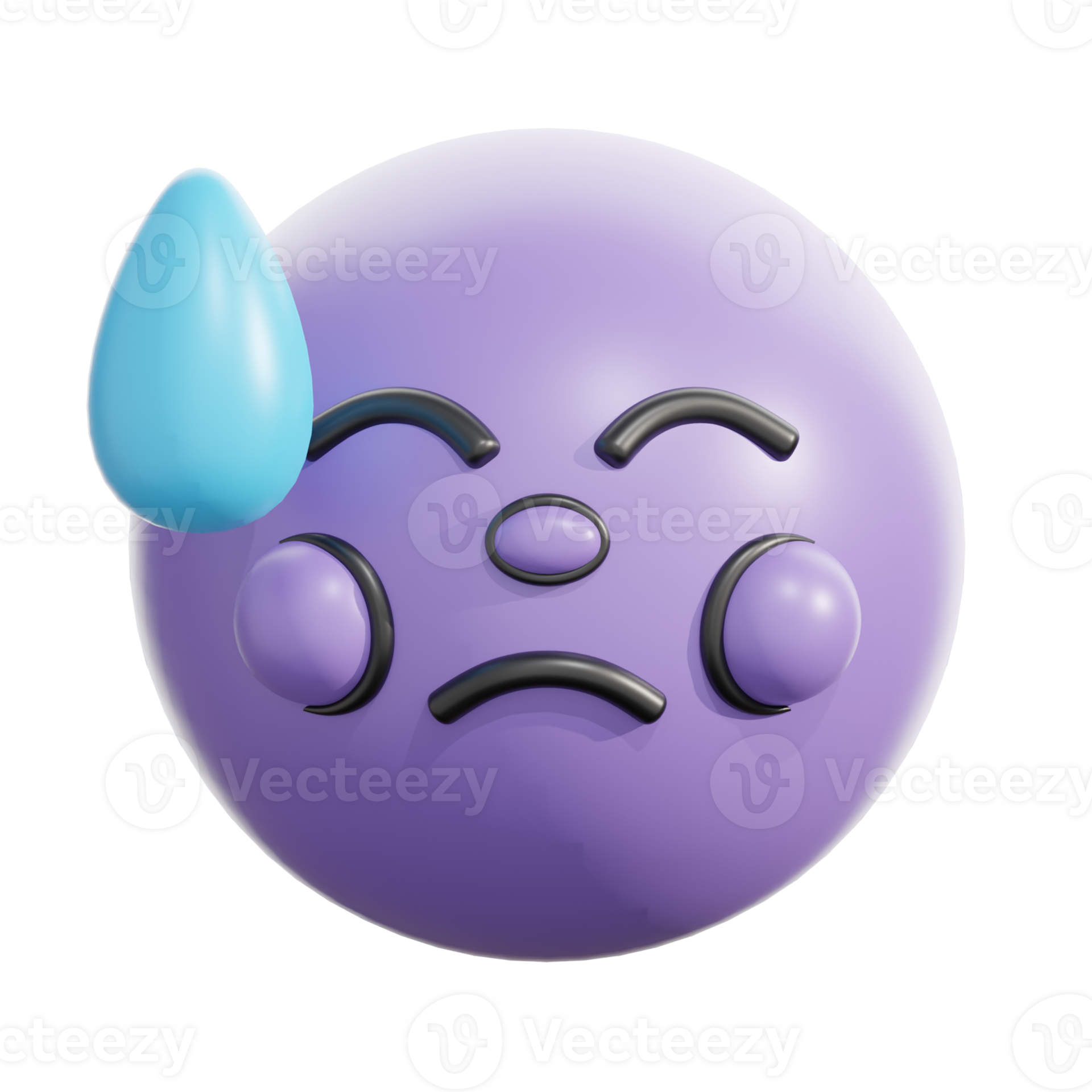 3D Retro Downcast Face With Sweat Emoji 52010979 PNG 3D Retro Downcast Face With Sweat Emoji 52010979 PNG