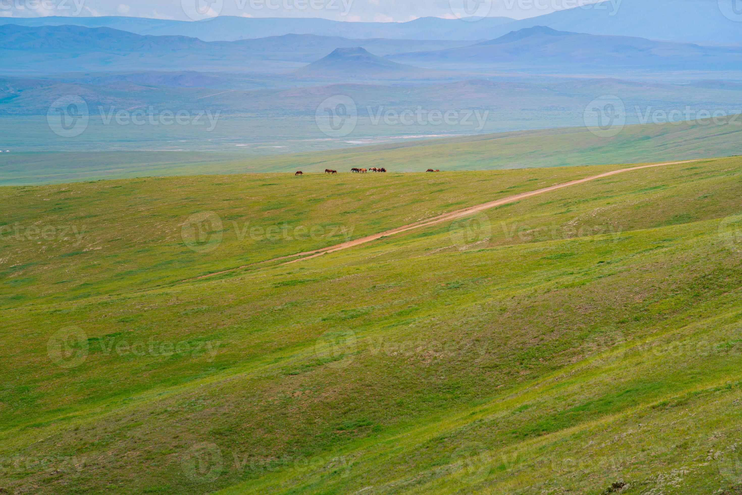 Ogii Lake, a freshwater lake in eastern Arkhangai, in central Mongolia, well known for its fish ...
