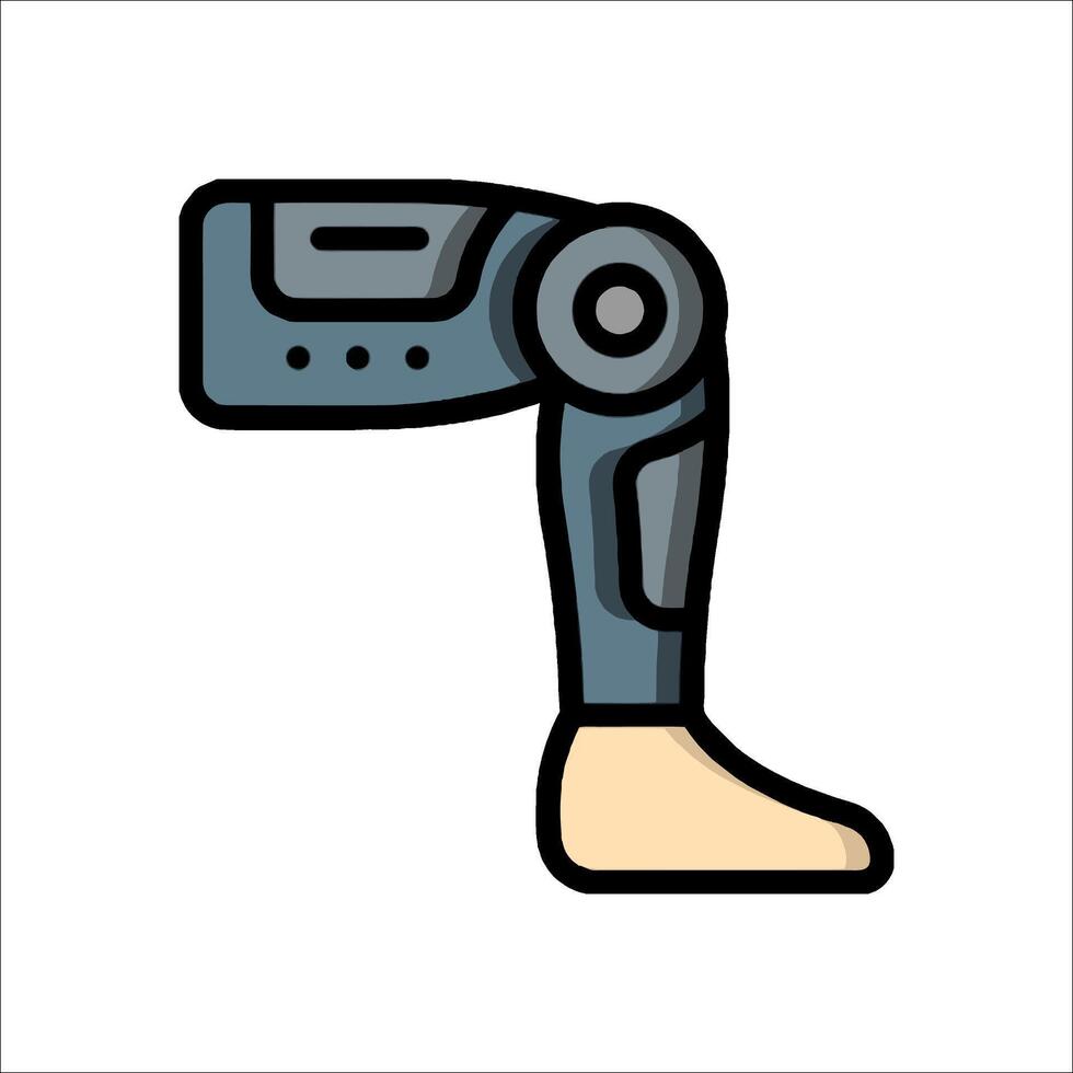 A Robot Leg With A Foot On It 52059819 Vector Art At Vecteezy