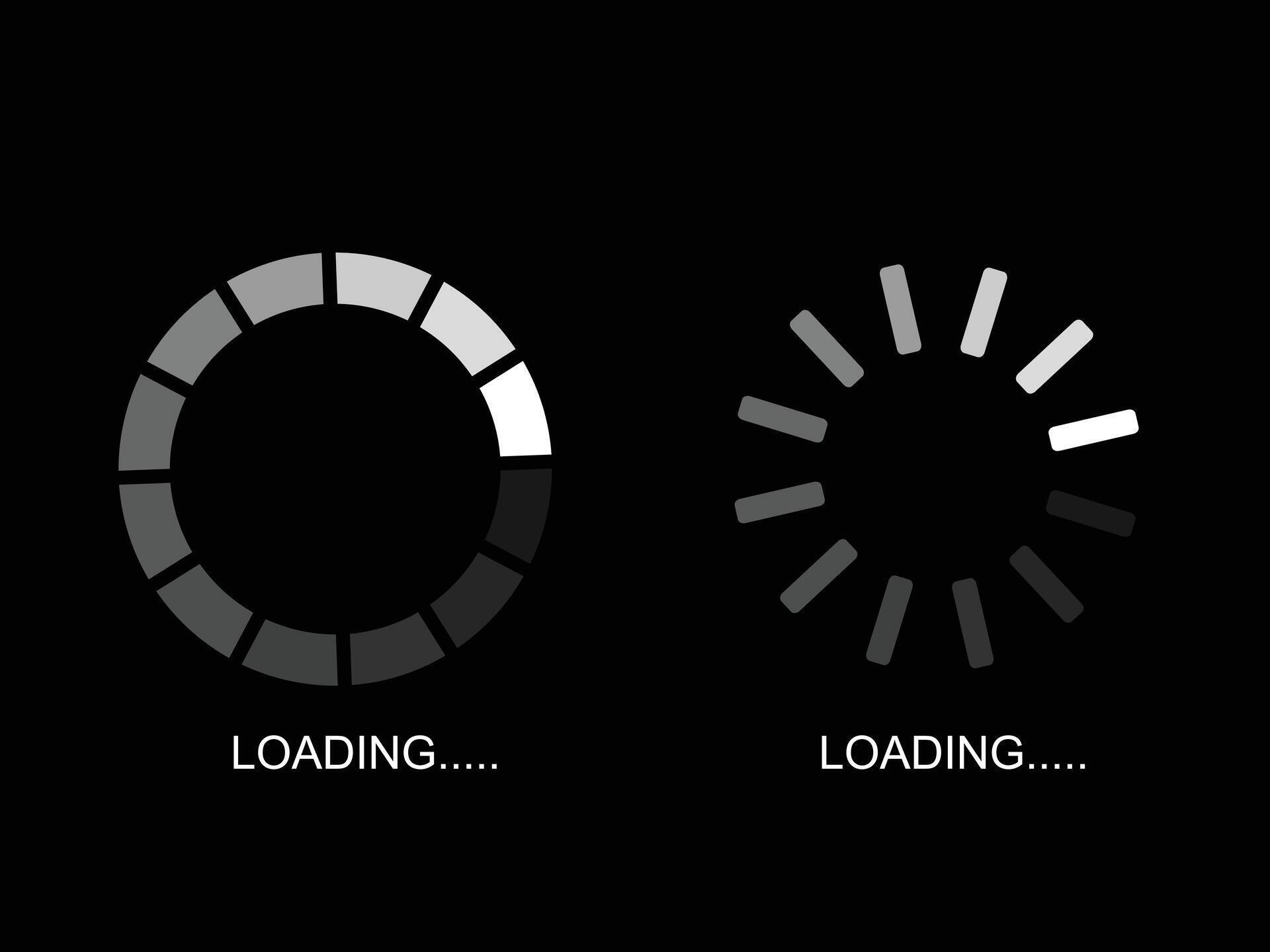 Loading icons. Error loading website. Loading Progress Round Bars 52067426 Vector Art at Vecteezy