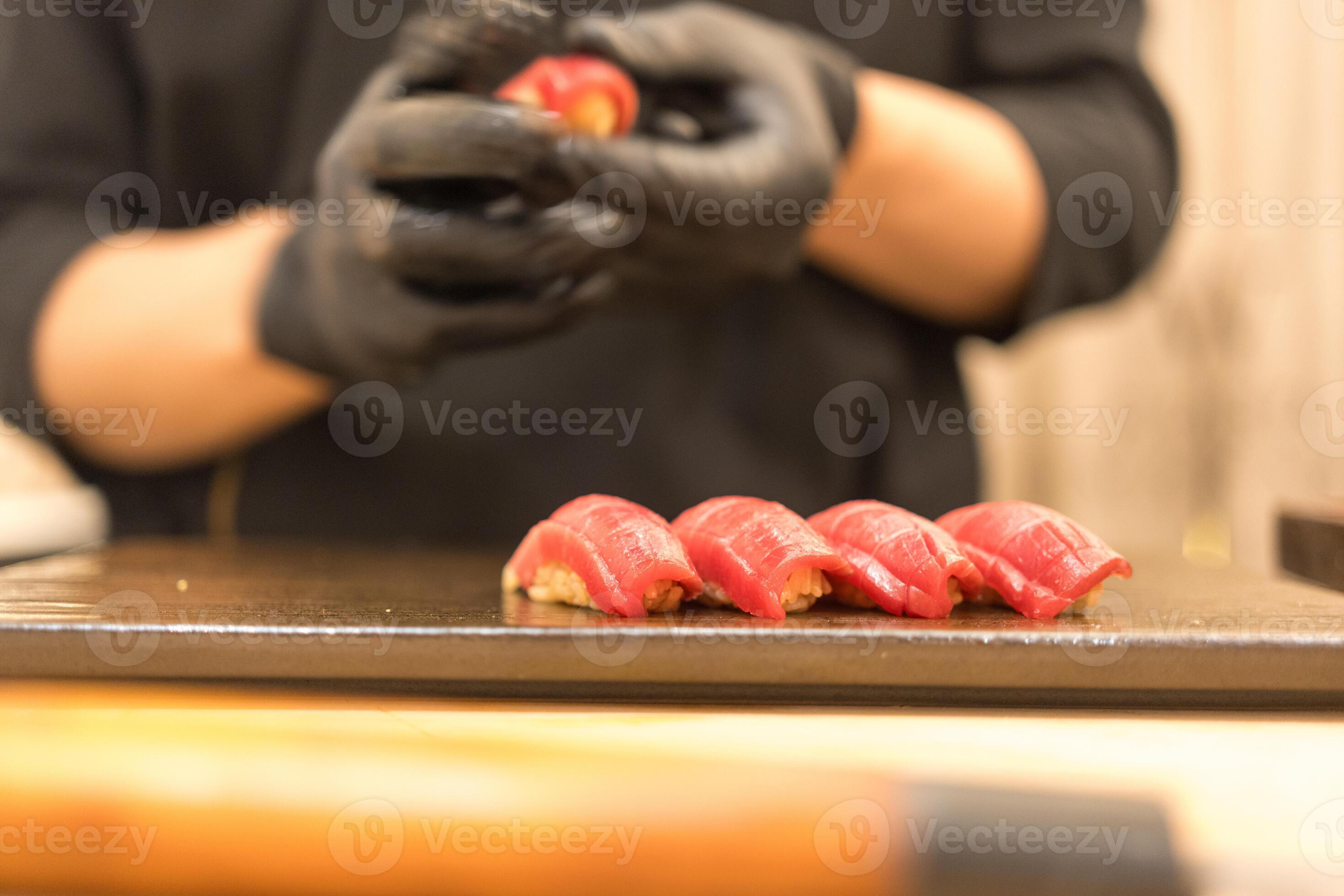 Japanese Omakase chef making Chutoro Sushi neatly by hands. 52069808 Stock Photo at Vecteezy