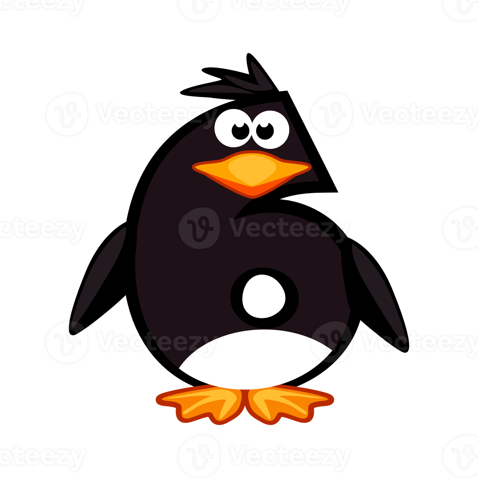 Cartoon number 6 like penguin, figure Six. Cartoon of number with a animal concept. Calligraphy ...