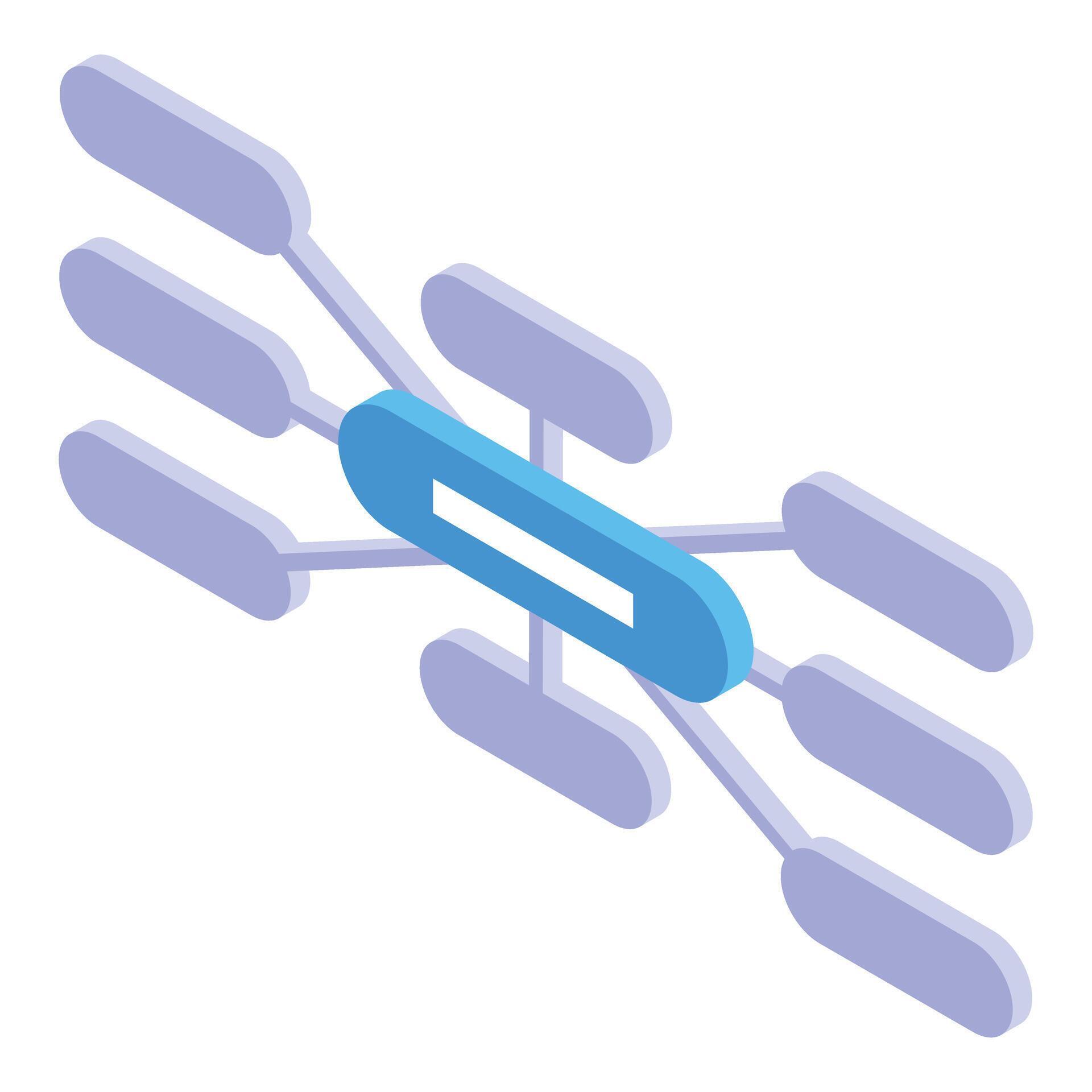 Data sharing hub connecting multiple devices and networks 52079909 Vector Art at Vecteezy