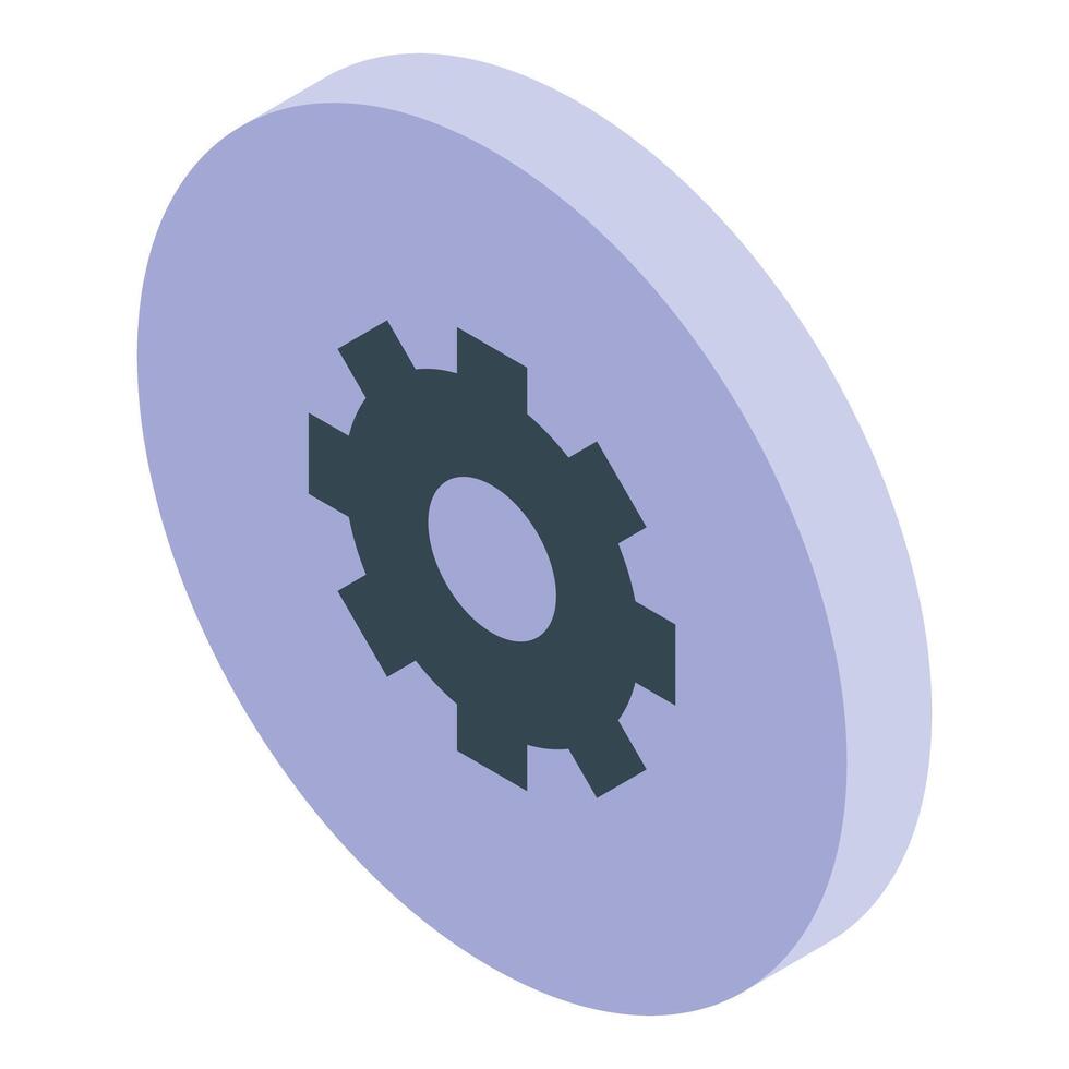Gear icon inside purple circle representing settings or configuration 52079978 Vector Art at ...