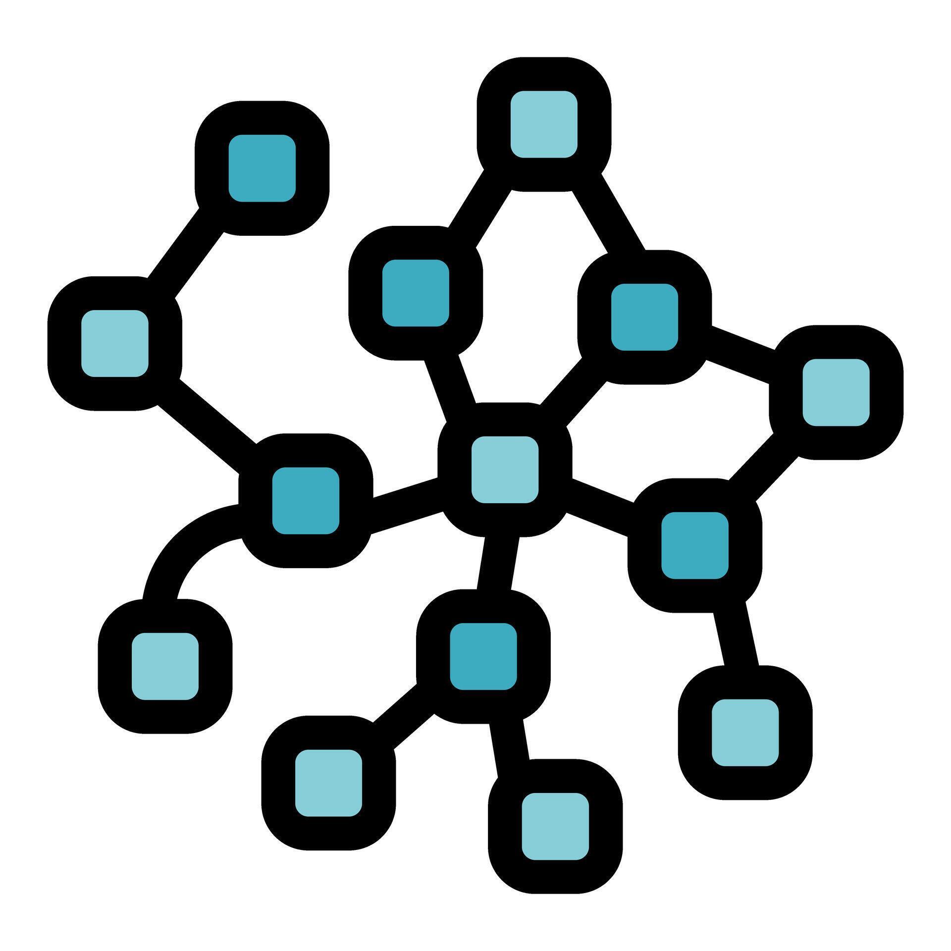 Network Hub Connecting Data Points With Lines And Squares 52080334 Vector Art At Vecteezy