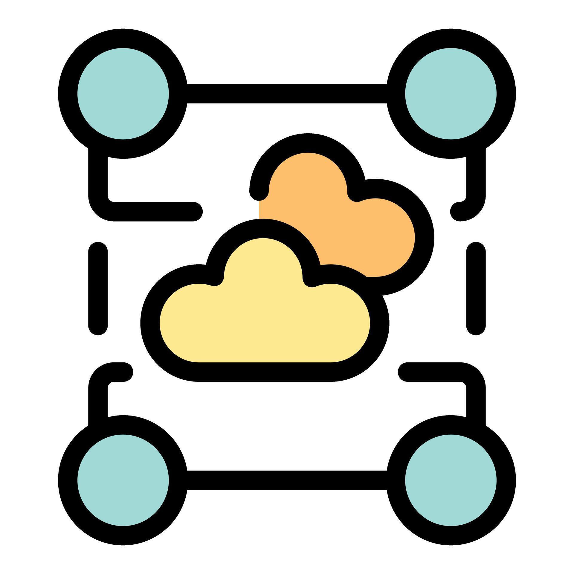 Cloud computing network system connection icon 52080489 Vector Art at ...