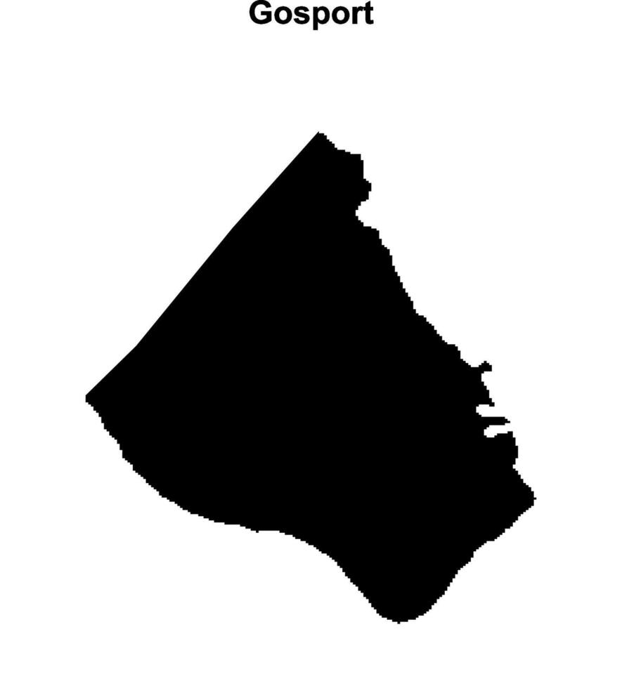 Gosport Blank Outline Map 52087873 Vector Art At Vecteezy