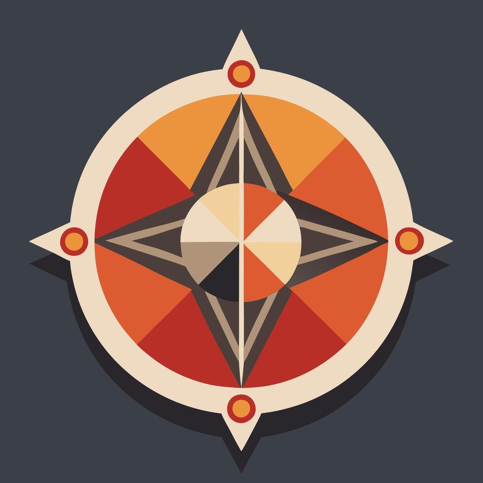 A Compass Rose Icon In A Flat Design 52095287 Vector Art At Vecteezy