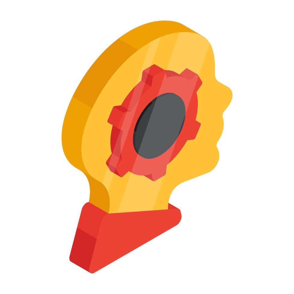 Conceptual flat design icon of brain development 52100777 Vector Art at ...